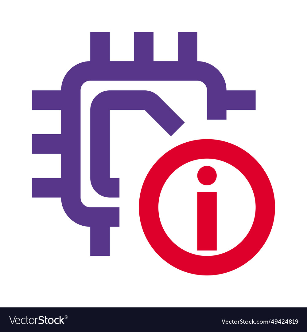 Microprocessor utilized for storing information Vector Image