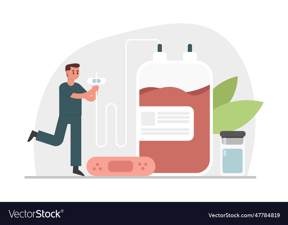Nurse waiting for patient blood storage medical Vector Image Nurse waiting for patient blood storage medical Vector Image