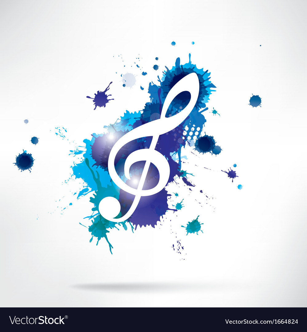 Abstract background notes and splatter Royalty Free Vector