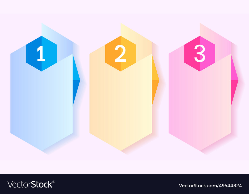Infographic hexagonal vertical columns Royalty Free Vector