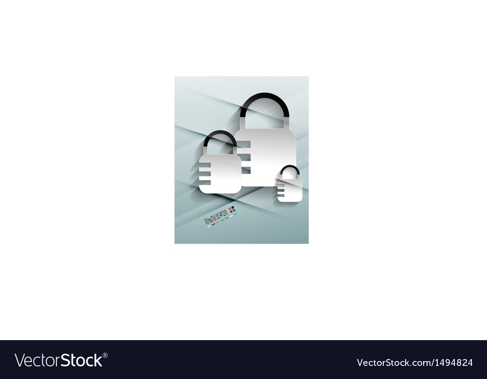 Lock paper design Royalty Free Vector Image - VectorStock