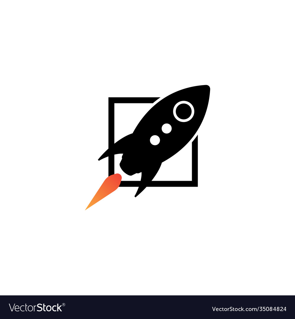 Rocket graphic design template Royalty Free Vector Image