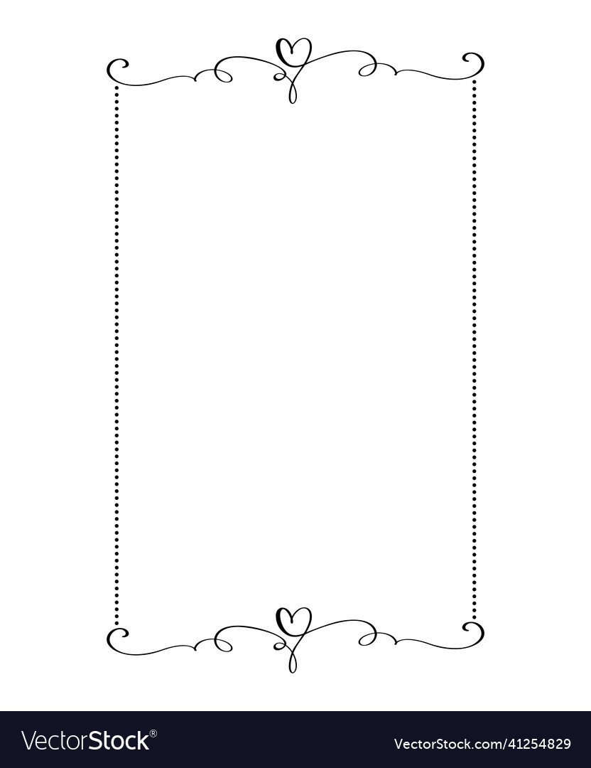 Calligraphy rectangular ornamental frame Vector Image