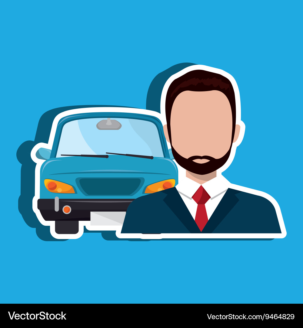 Car salesman design Royalty Free Vector Image - VectorStock