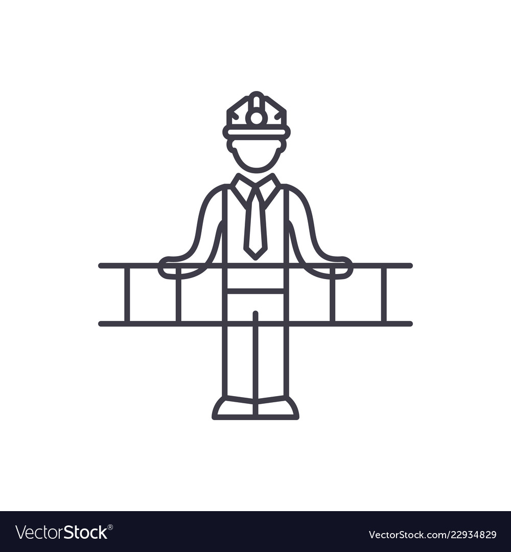Engineering solution line icon concept Royalty Free Vector