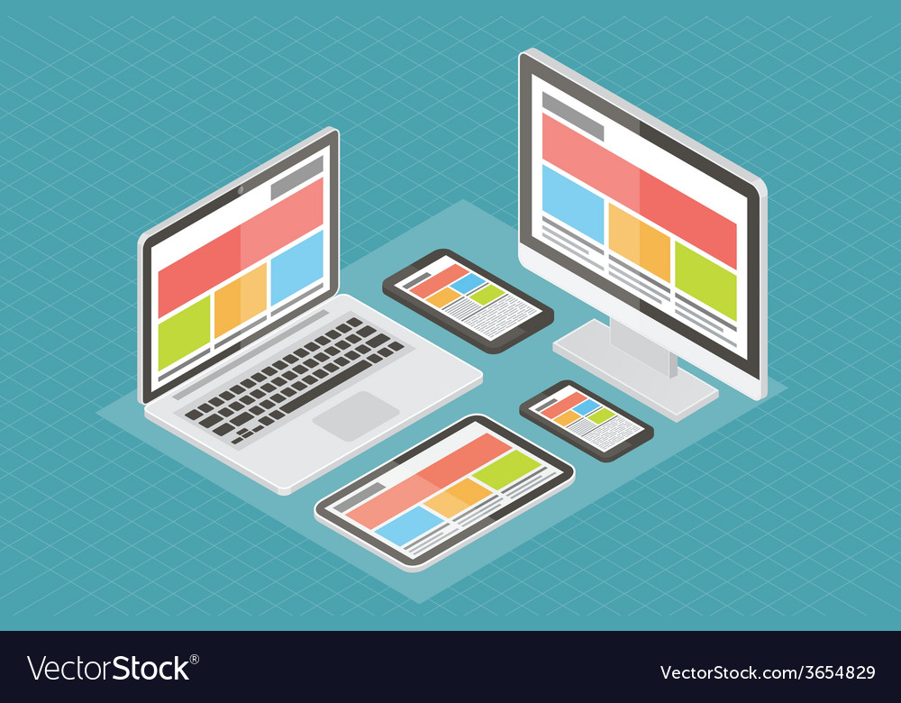 Modern Web Development Technology Royalty Free Vector Image