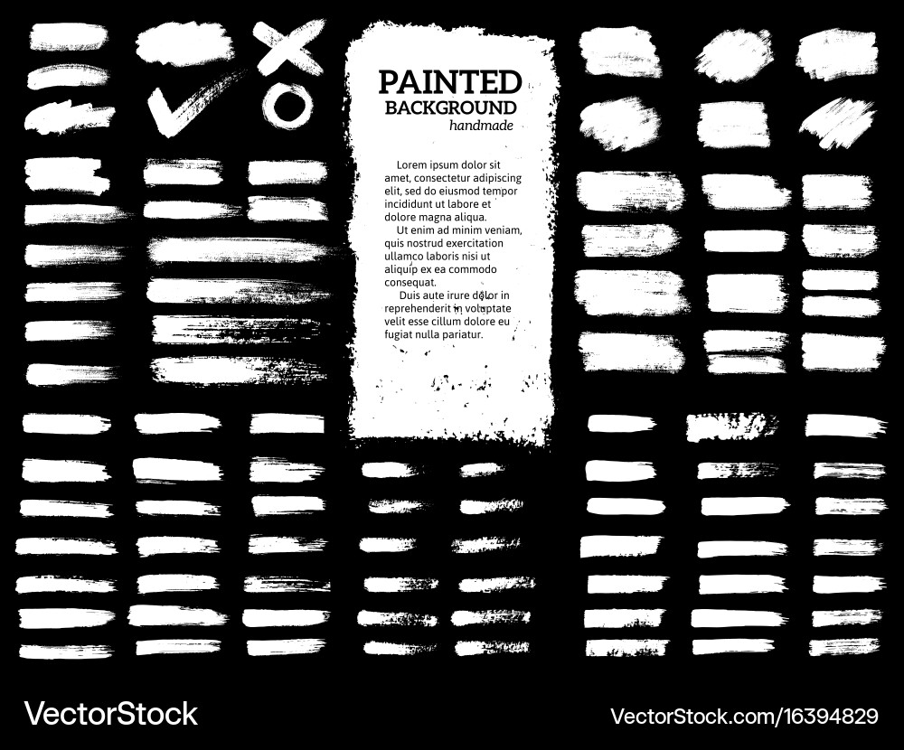 Painted grunge stripes set Royalty Free Vector Image