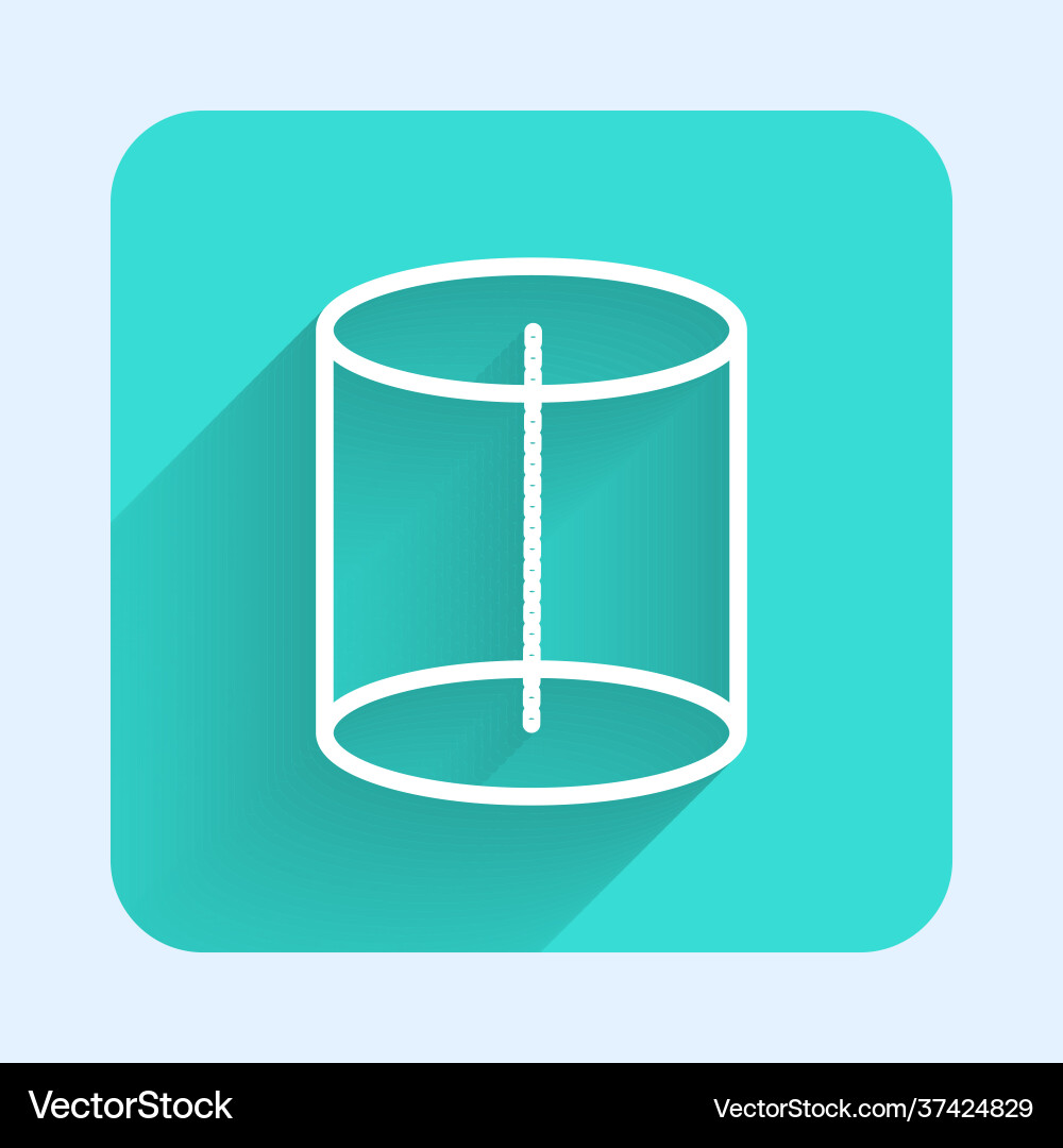 White line geometric figure icon isolated Vector Image