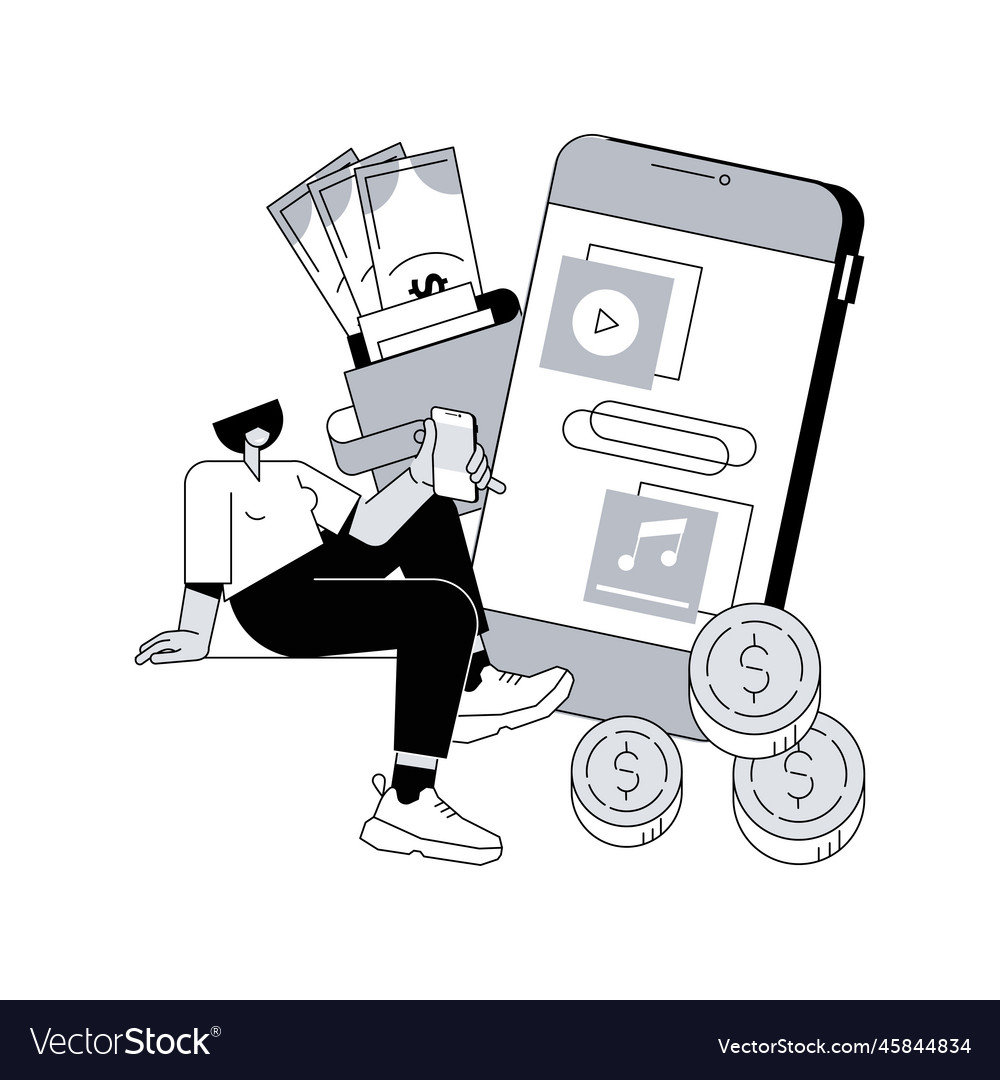 App monetization abstract concept Royalty Free Vector Image App monetization abstract concept Royalty Free Vector Image