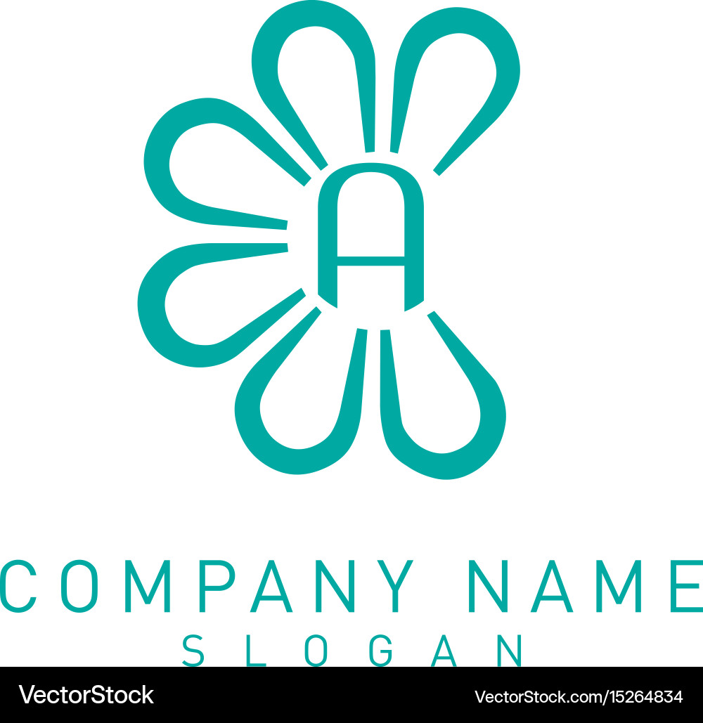 Flower a logo Royalty Free Vector Image - VectorStock