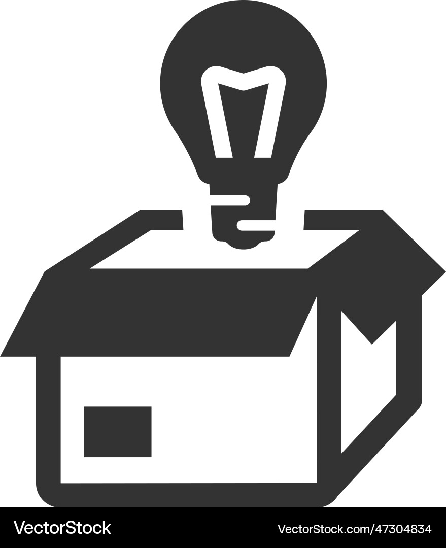 Idea out of box icon Royalty Free Vector Image