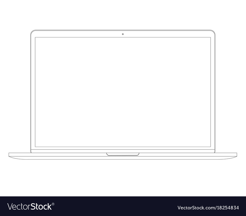 In line style laptop computer Royalty Free Vector Image In line style laptop computer Royalty Free Vector Image