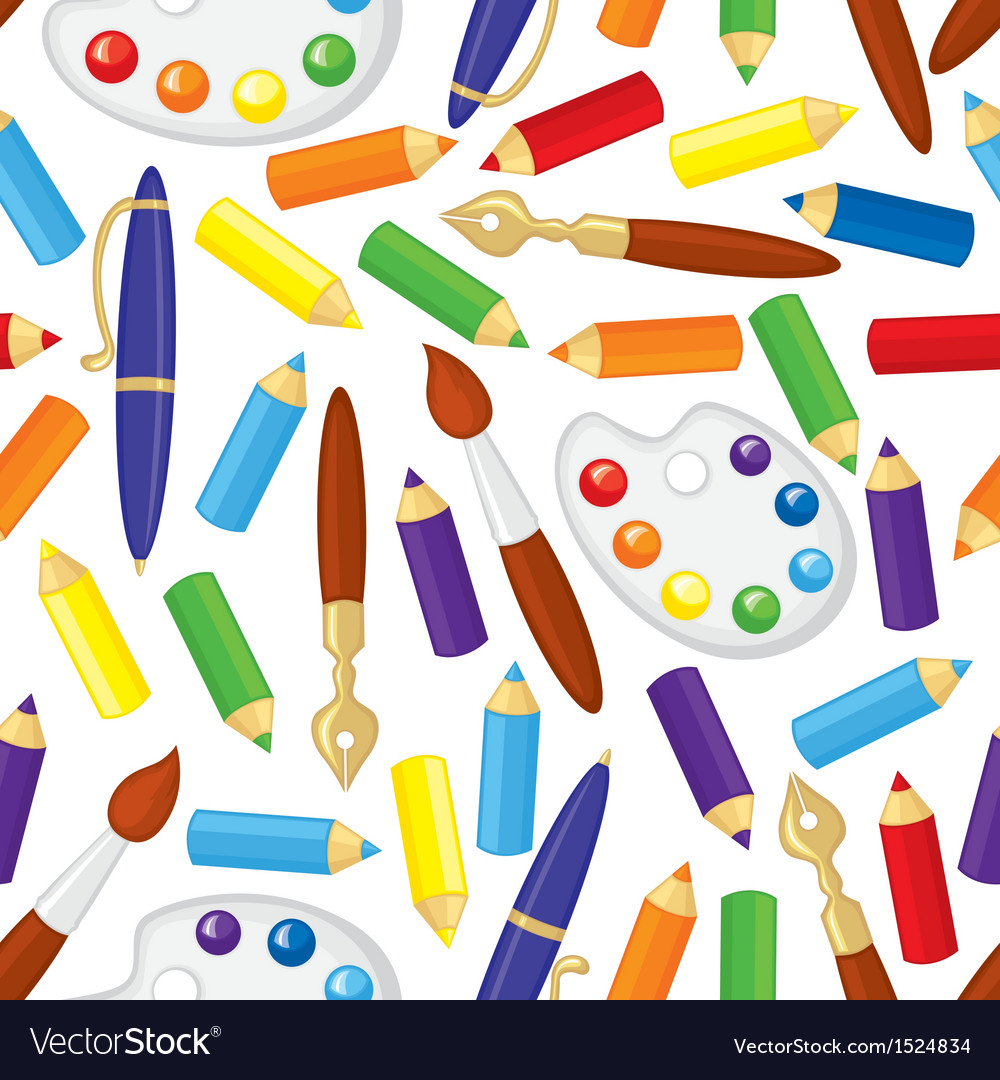 Pen pattern Royalty Free Vector Image - VectorStock