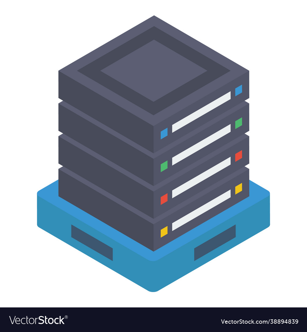 Data server rack Royalty Free Vector Image - VectorStock