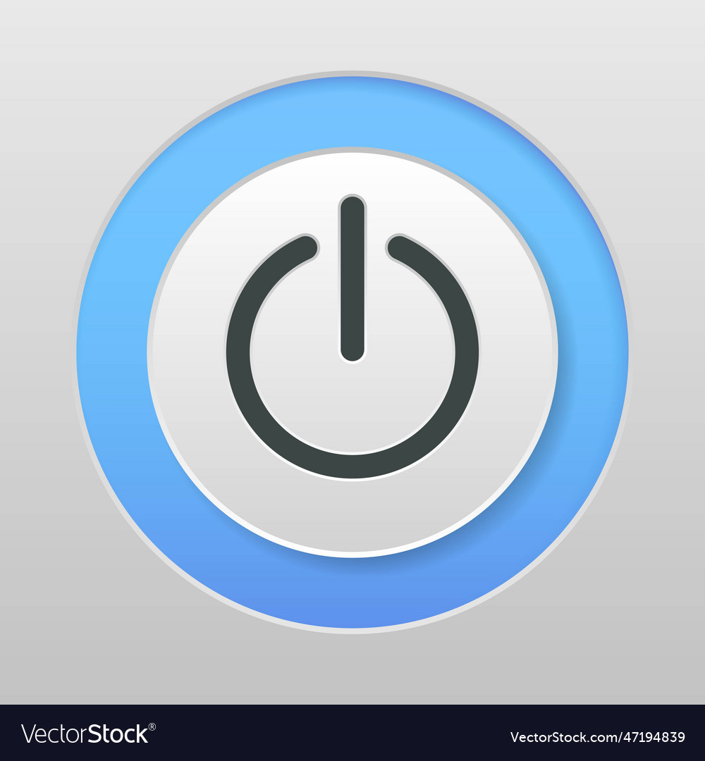 Power button front device panel icon Royalty Free Vector