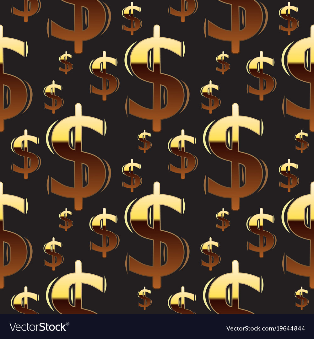 Dollar emblem pattern Royalty Free Vector Image