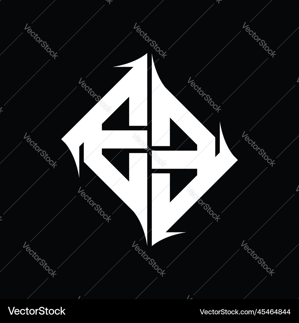 Ee logo monogram diamond abstract shape design Vector Image