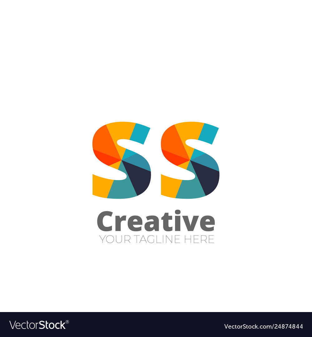 Initial letter rounded design logo - elements Vector Image