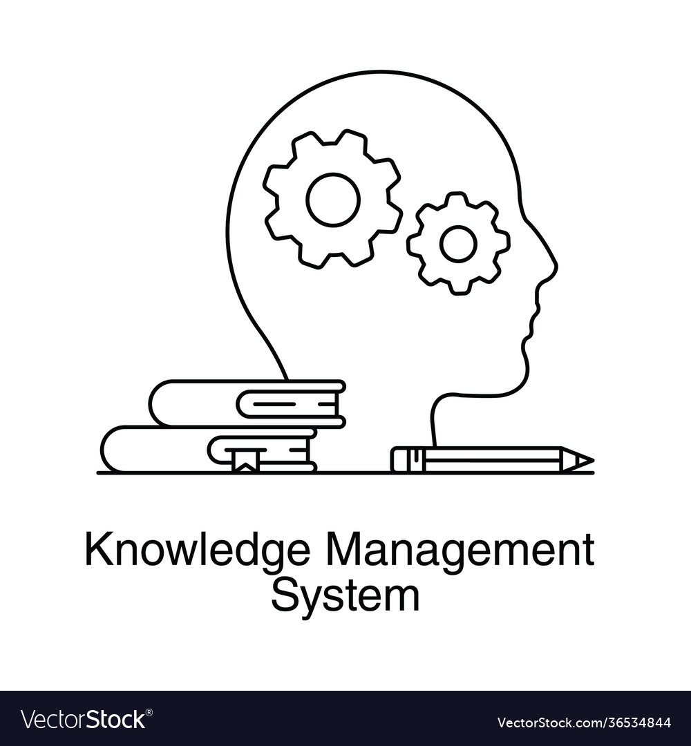 Knowledge management system Royalty Free Vector Image