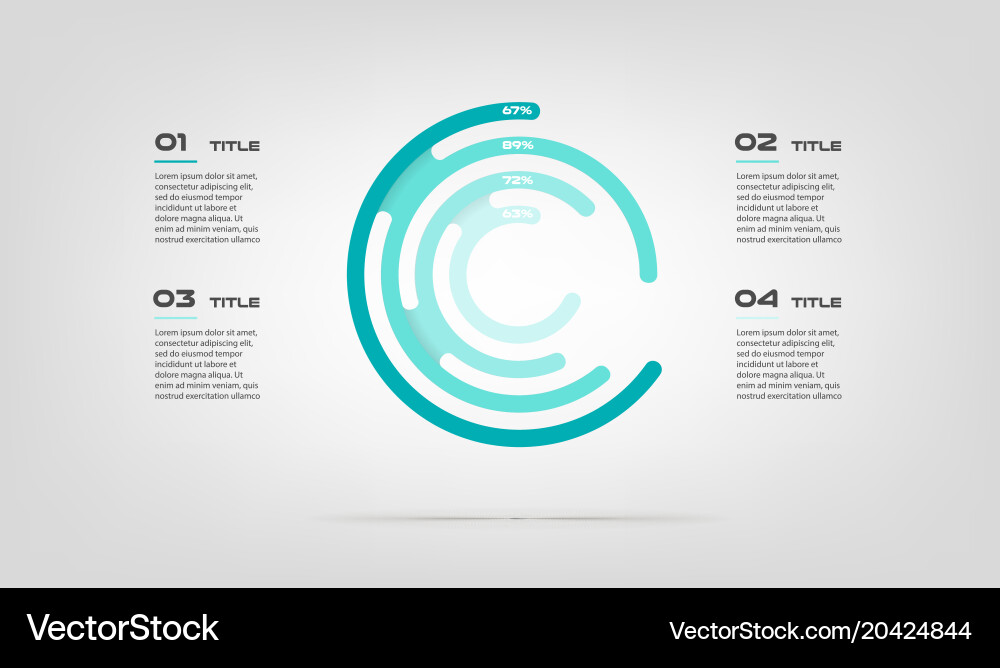 Maze circular chart color infographics step Vector Image