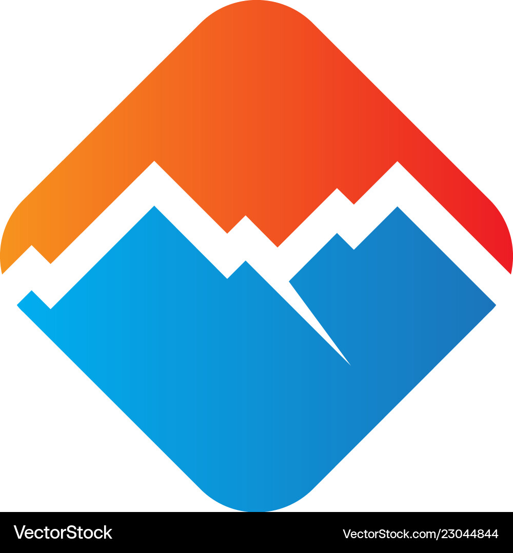 Mountain sign logo Royalty Free Vector Image - VectorStock