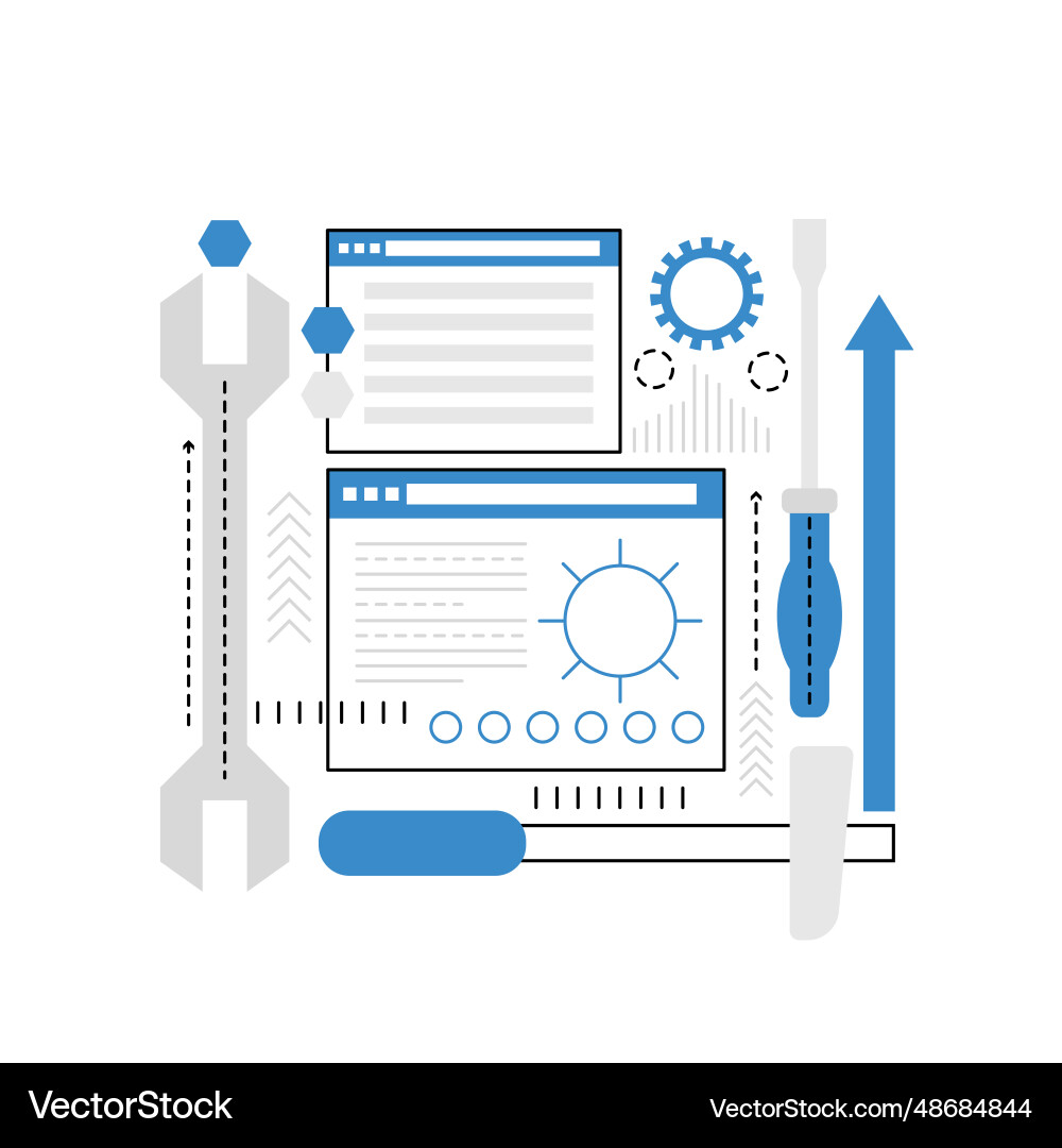 Network settings technology Royalty Free Vector Image