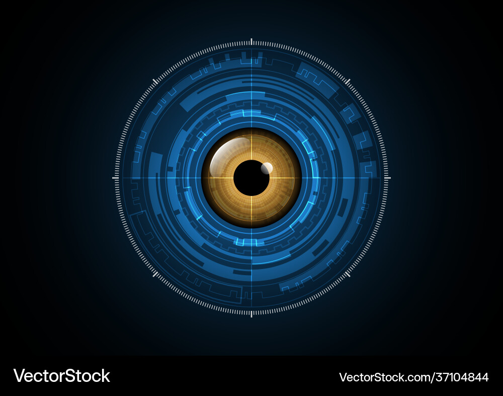 Technology abstract future eye radar circle Vector Image