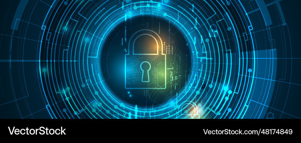 Cybersecurity and information or network Vector Image