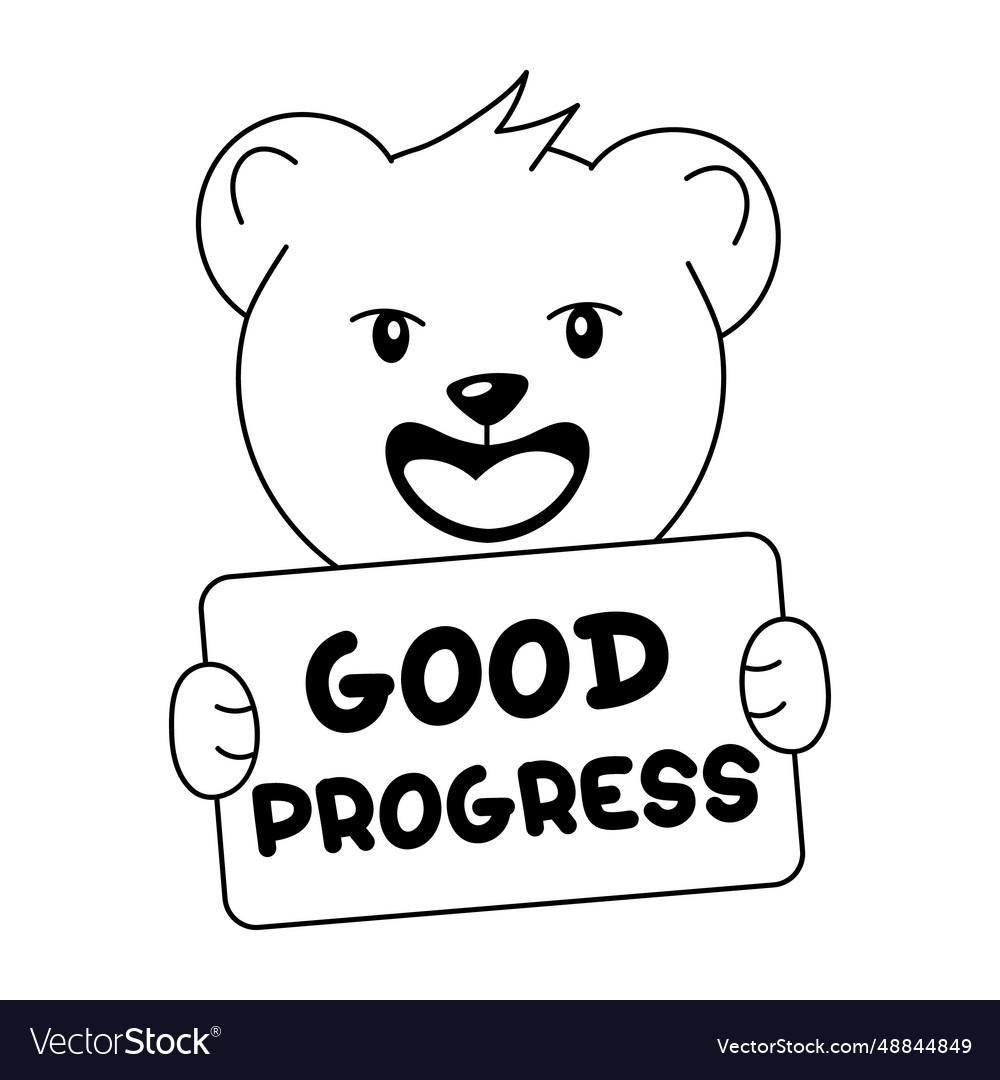 Good progress Royalty Free Vector Image - VectorStock