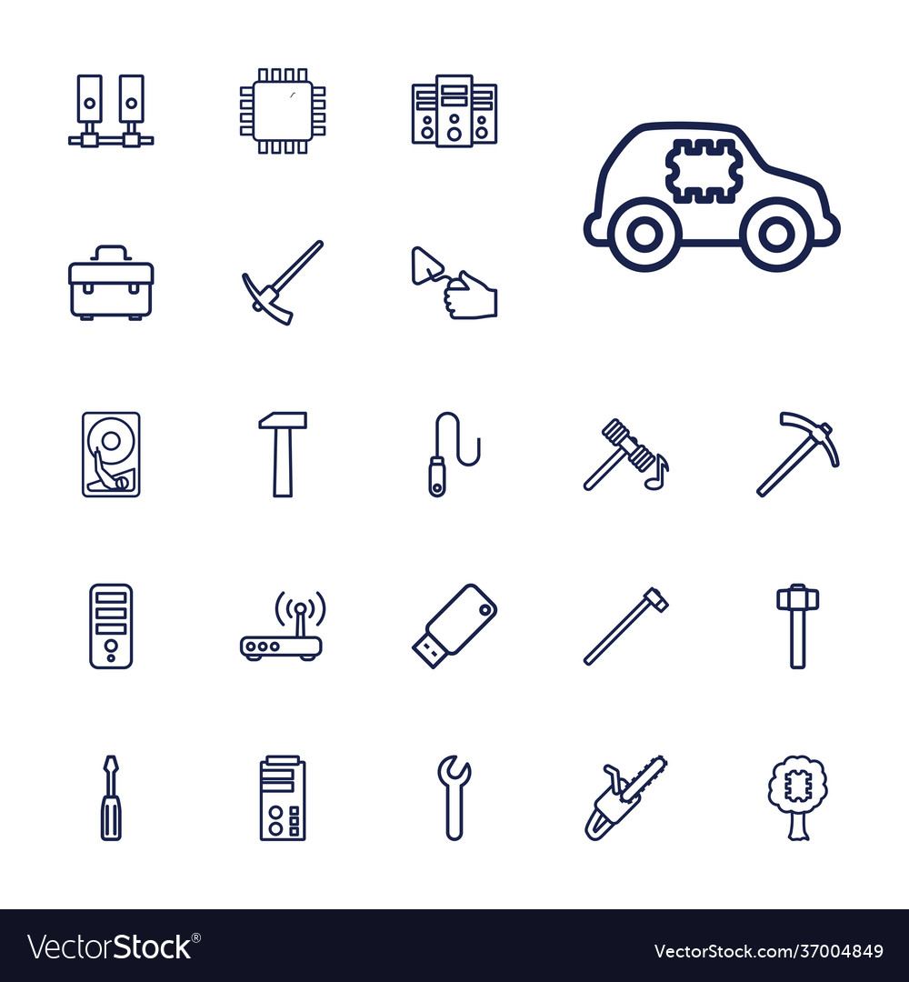 Hardware icons Royalty Free Vector Image - VectorStock