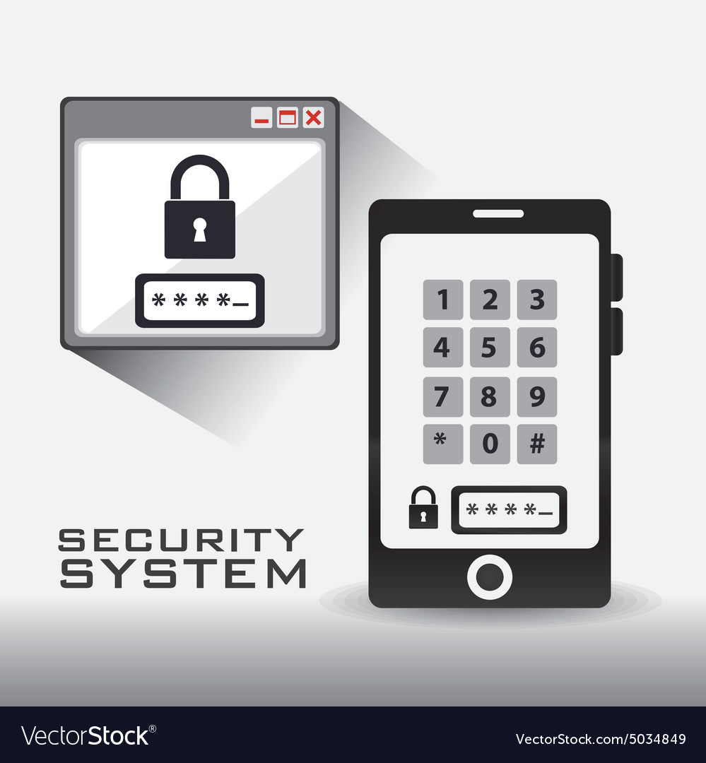 Security system design Royalty Free Vector Image