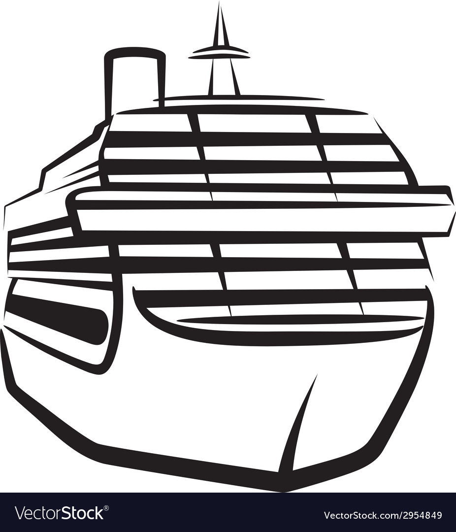 Simple with a ship Royalty Free Vector Image - VectorStock
