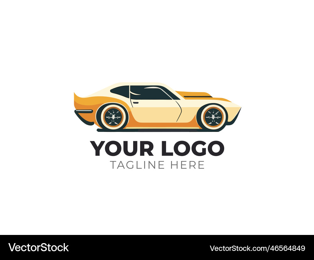 Sleek car automotive logo design Royalty Free Vector Image