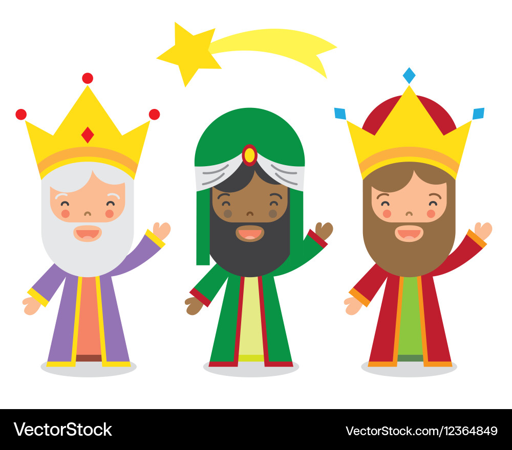 The three kings of orient Royalty Free Vector Image
