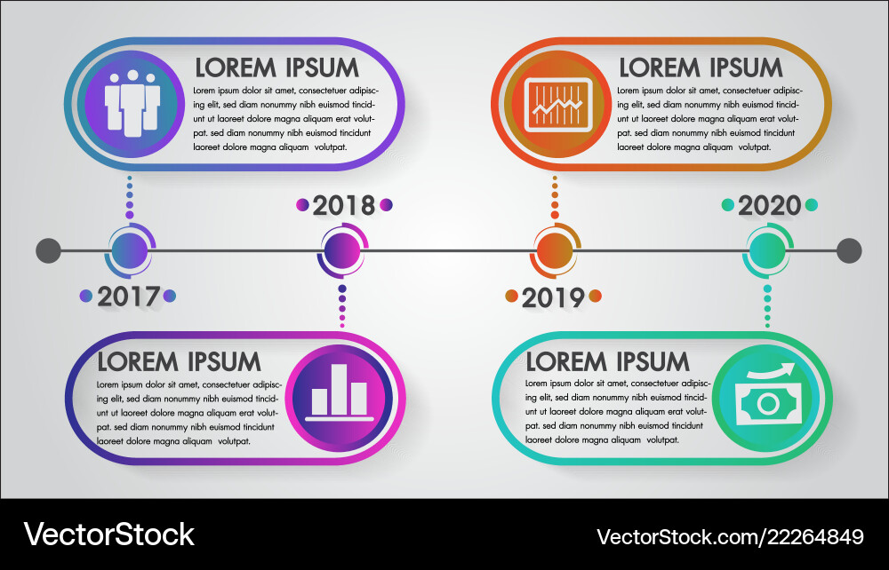 Timeline infographics year Royalty Free Vector Image