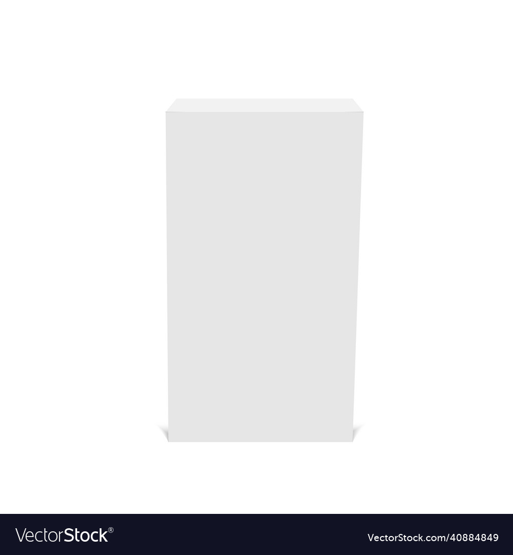 White rectangular package box mock up Royalty Free Vector