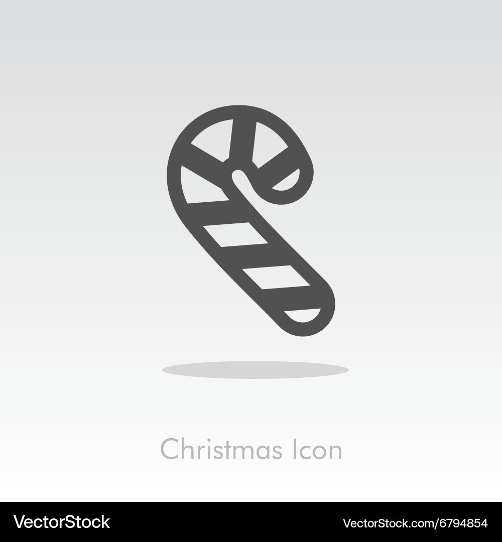Christmas candy cane icon Royalty Free Vector Image