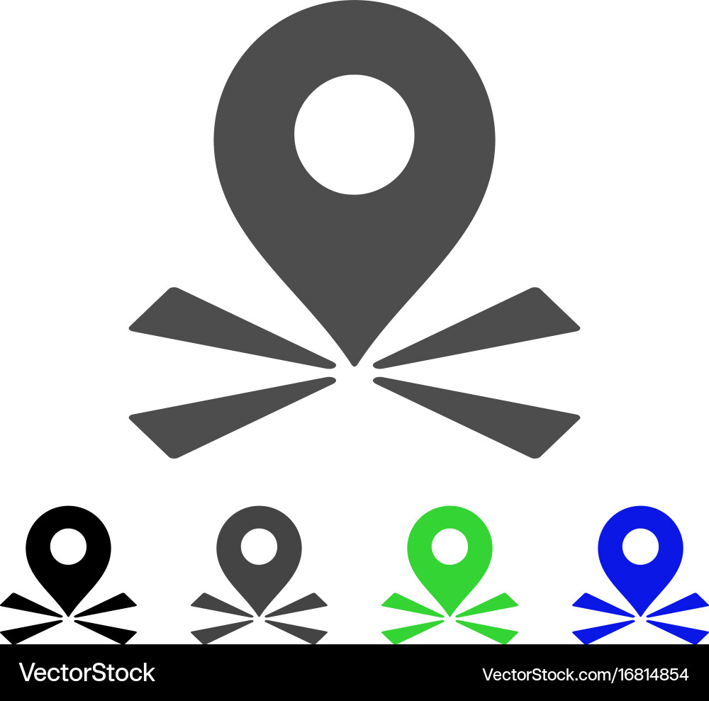 Marker position flat icon Royalty Free Vector Image