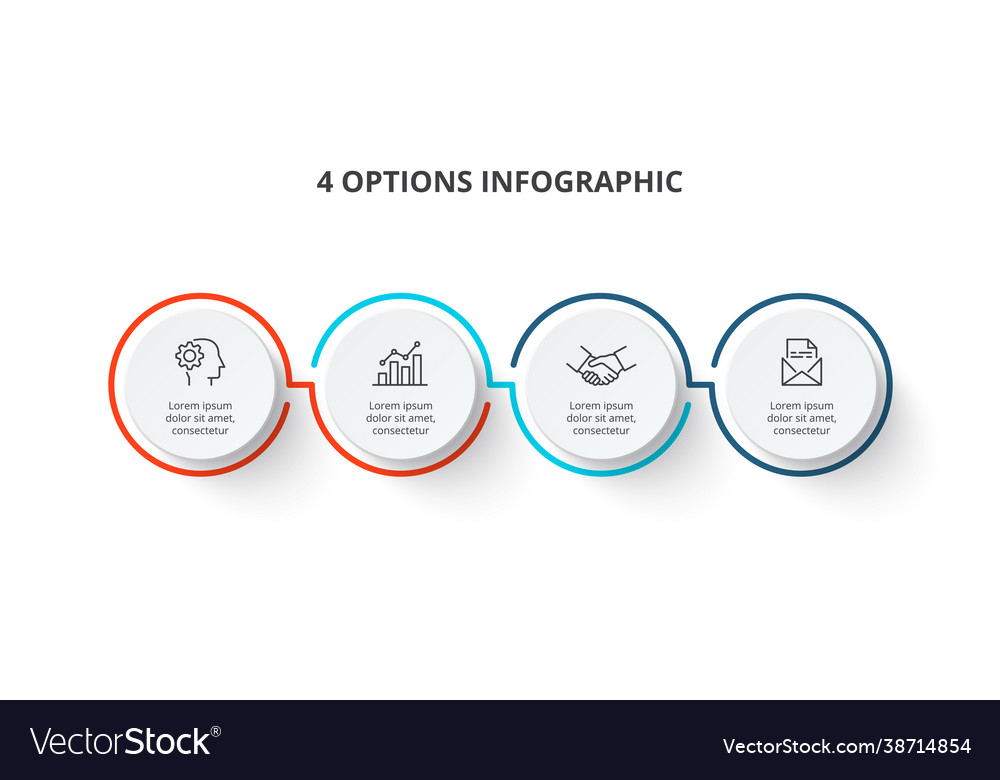 Process chart business data visualization Vector Image