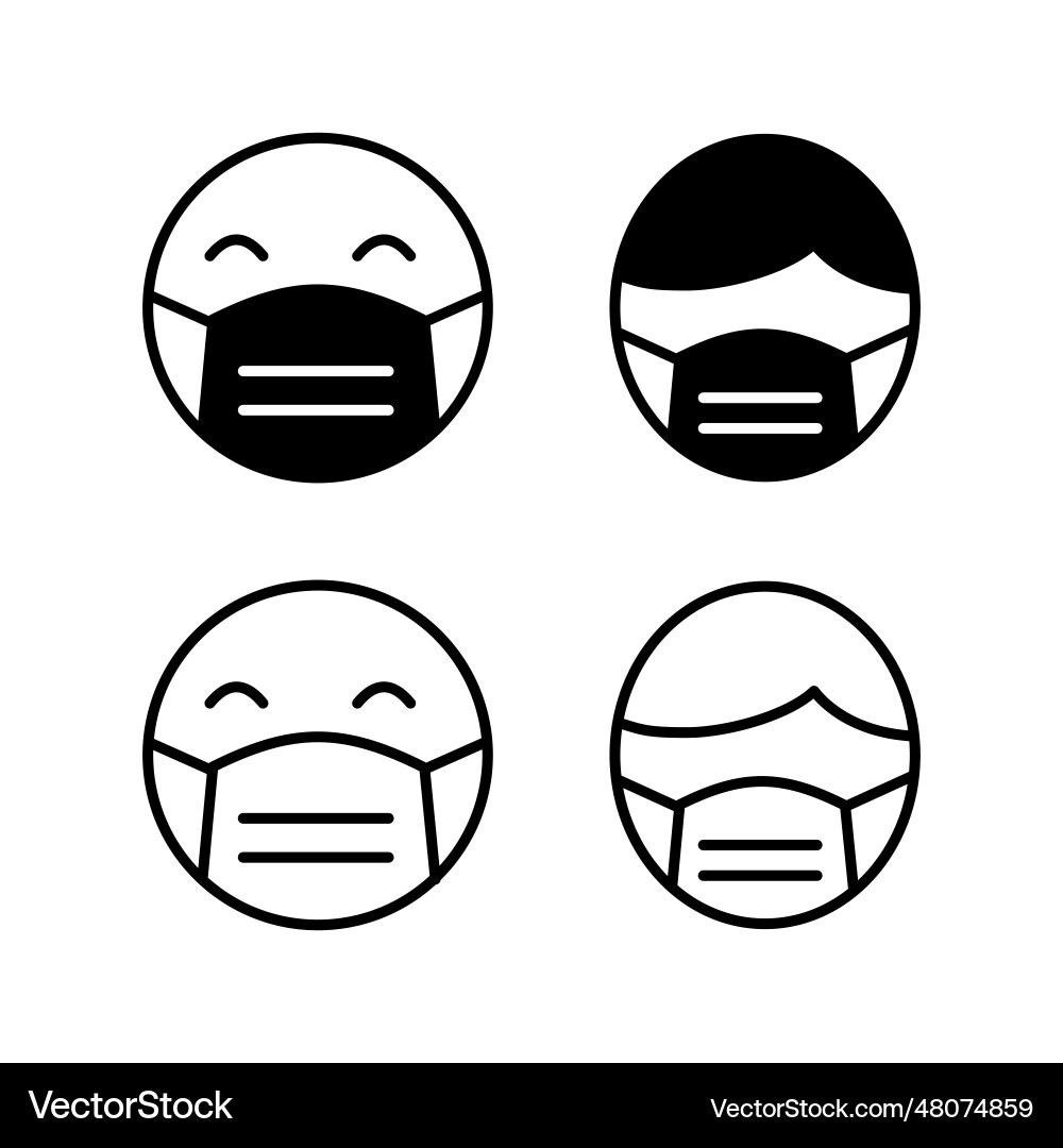Face mask icon medical Royalty Free Vector Image