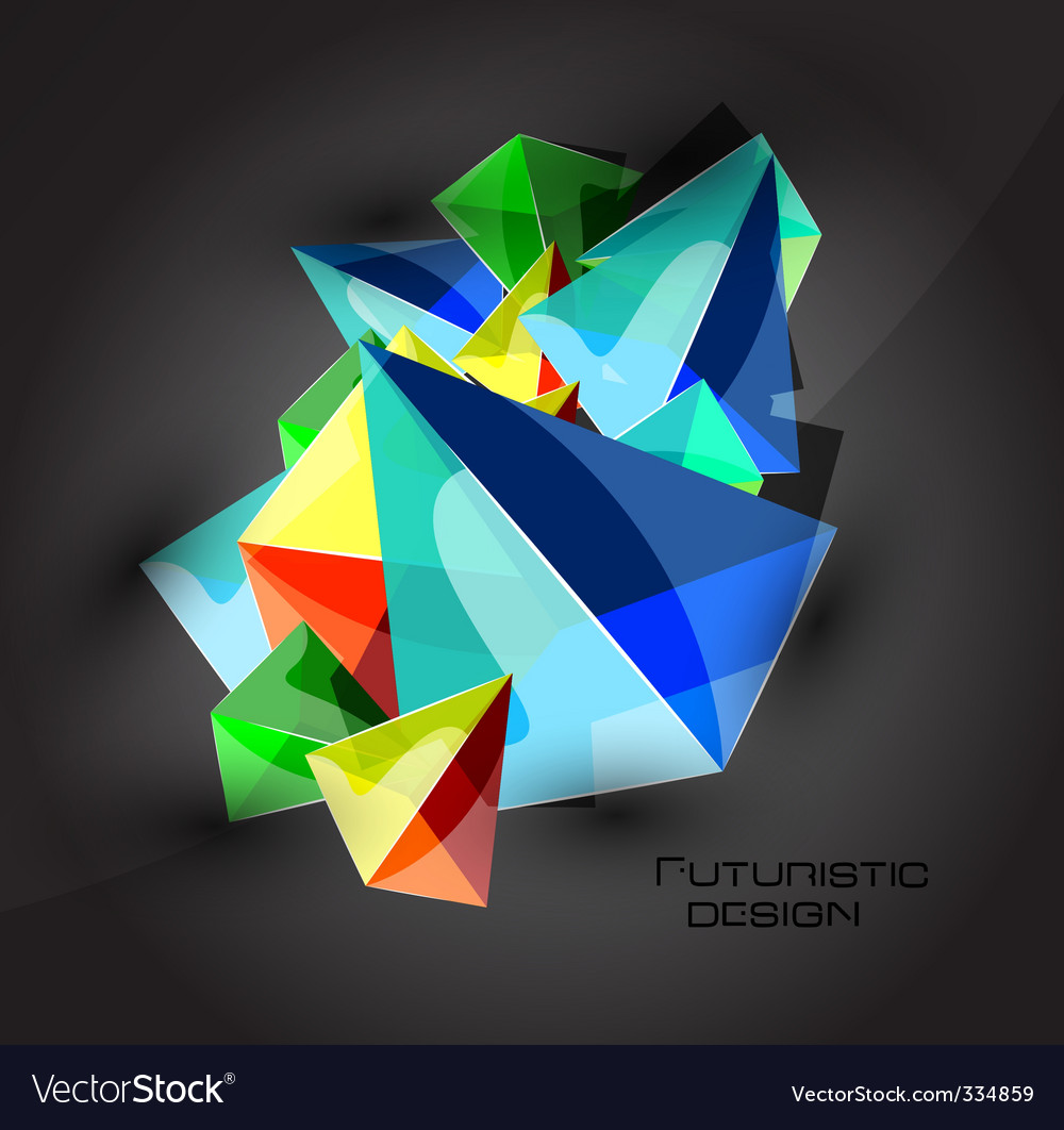 Futuristic dimensional design Royalty Free Vector Image