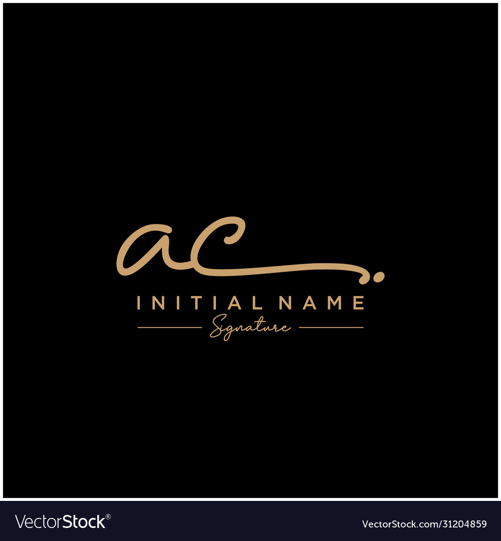 Letter ac signature logo template Royalty Free Vector Image Letter ac signature logo template Royalty Free Vector Image