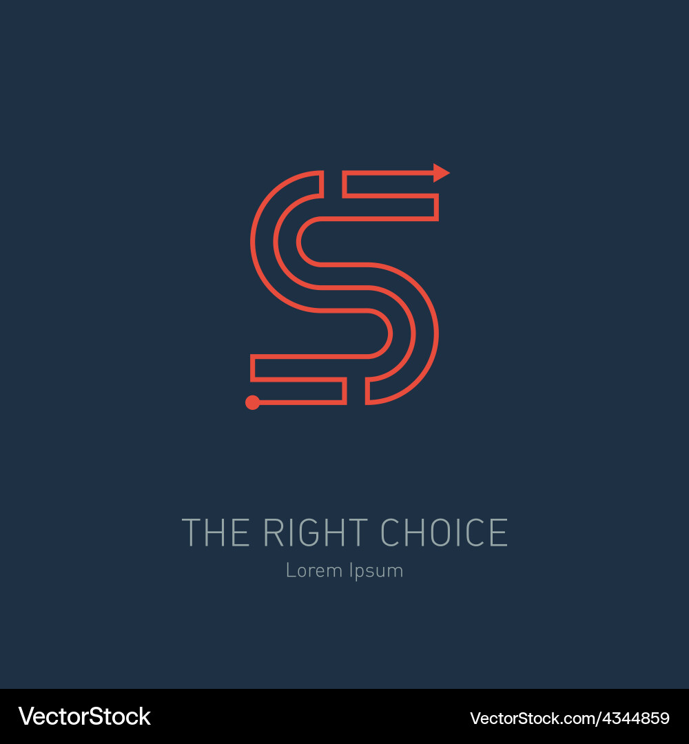 Logo design template letter s concept idea Vector Image
