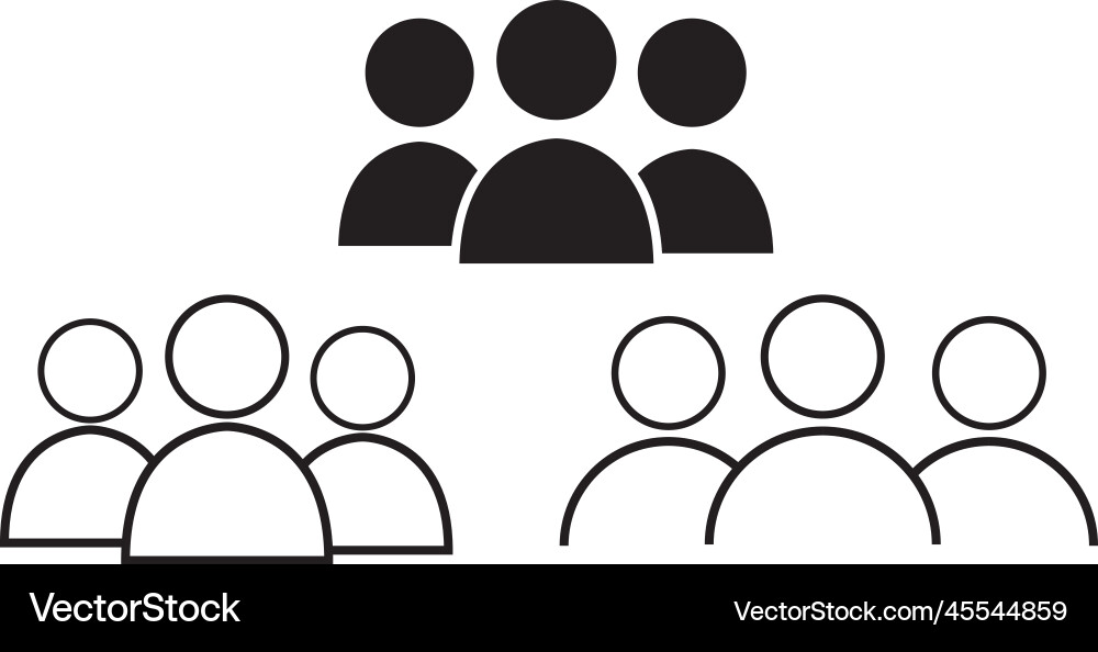 People icon on white background Royalty Free Vector Image