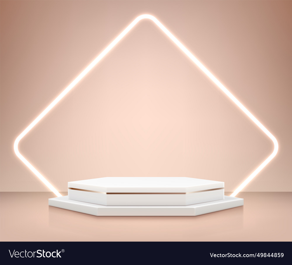 Realistic platform backdrop presentation Vector Image