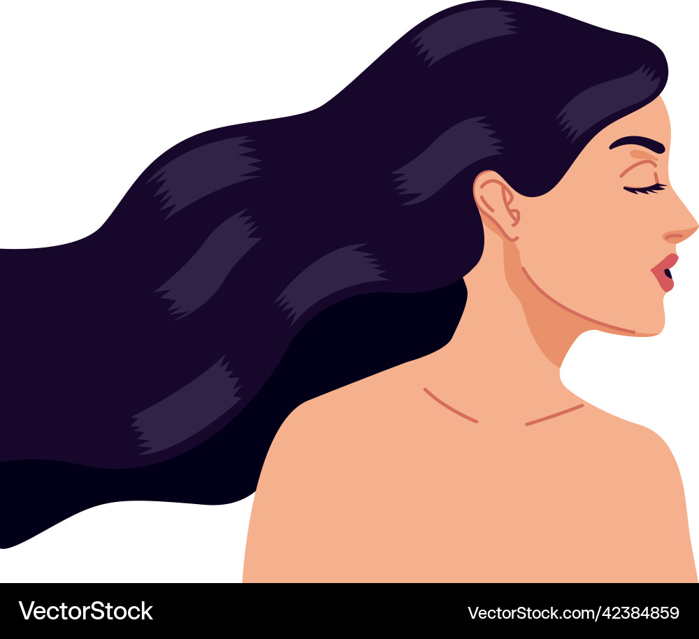 Sexy woman profile Royalty Free Vector Image - VectorStock