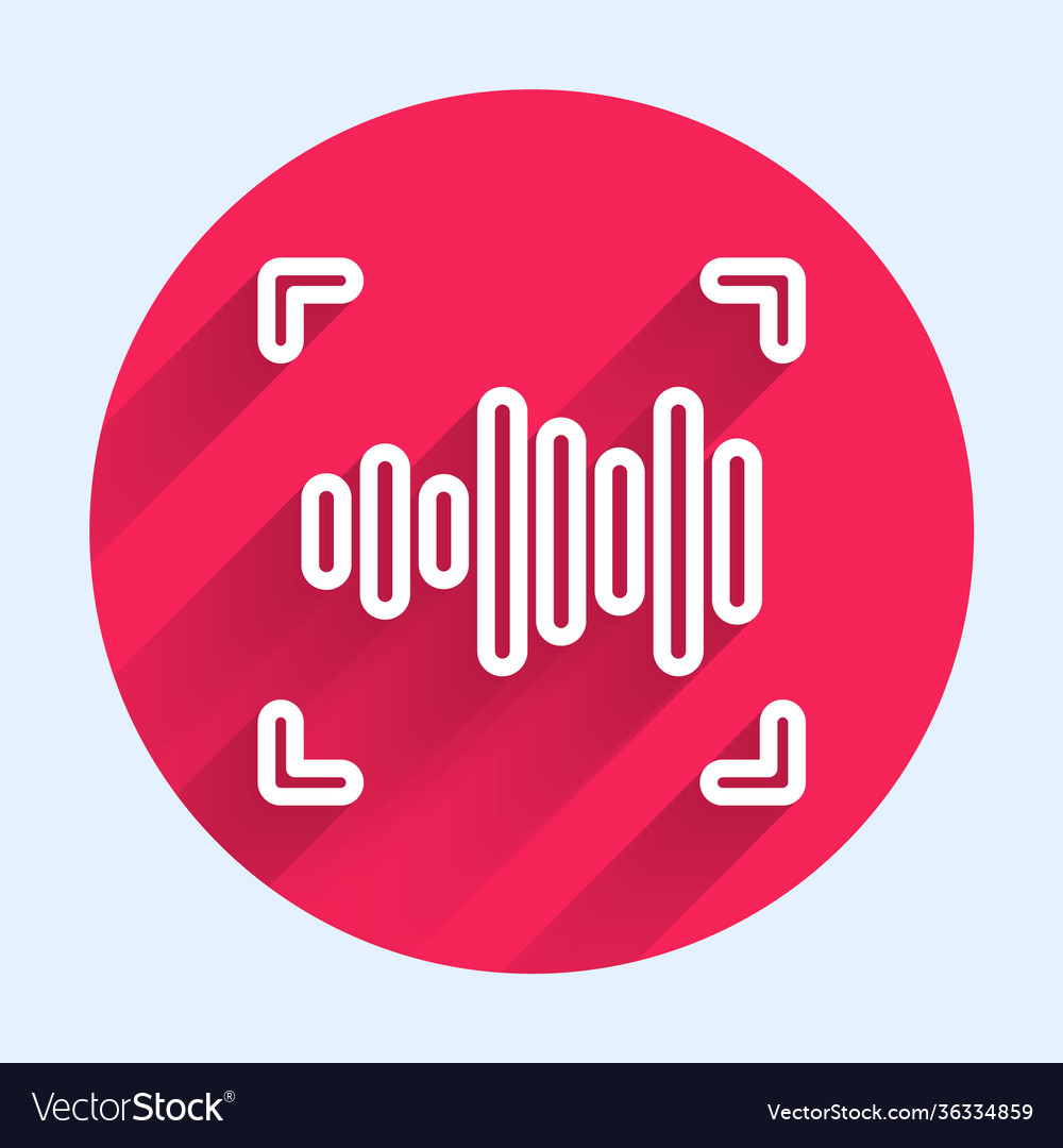 White line voice recognition icon isolated Vector Image