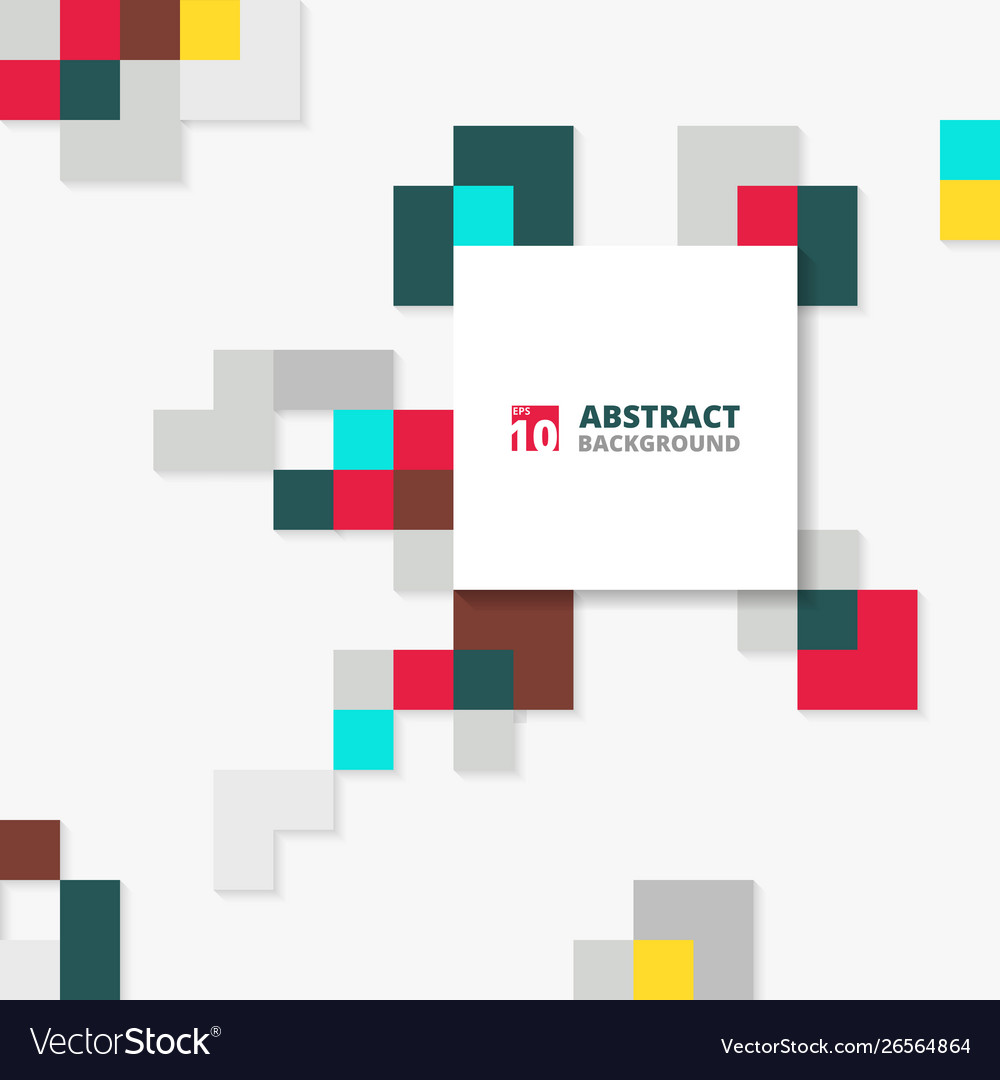 Abstract colorful square geometric pattern Vector Image