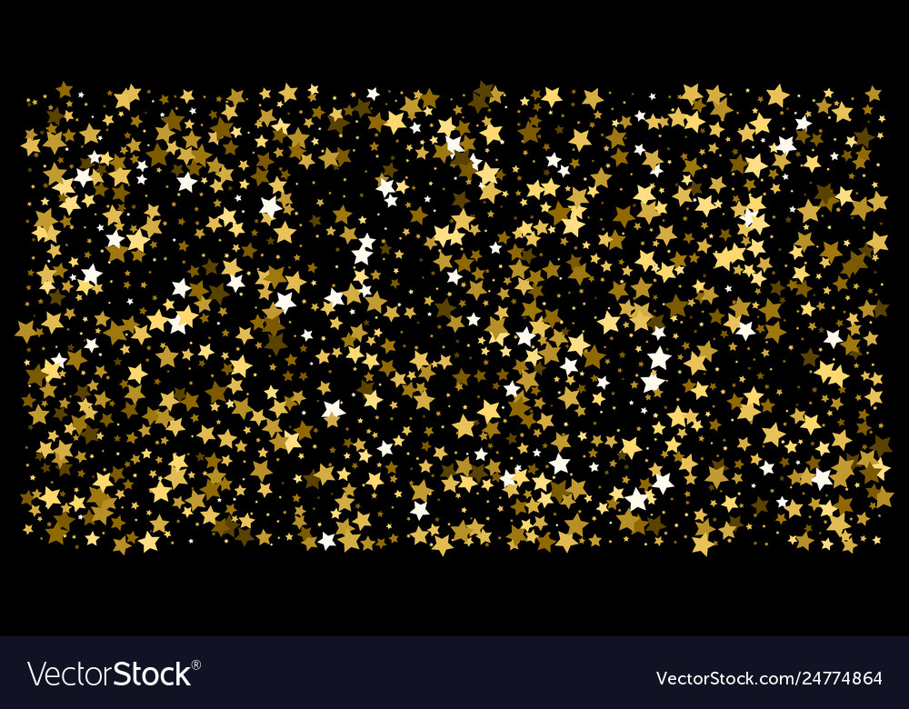 Gold stars confetti celebration Royalty Free Vector Image