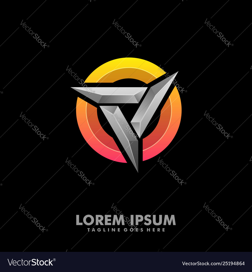 Triangle circle elements template Royalty Free Vector Image